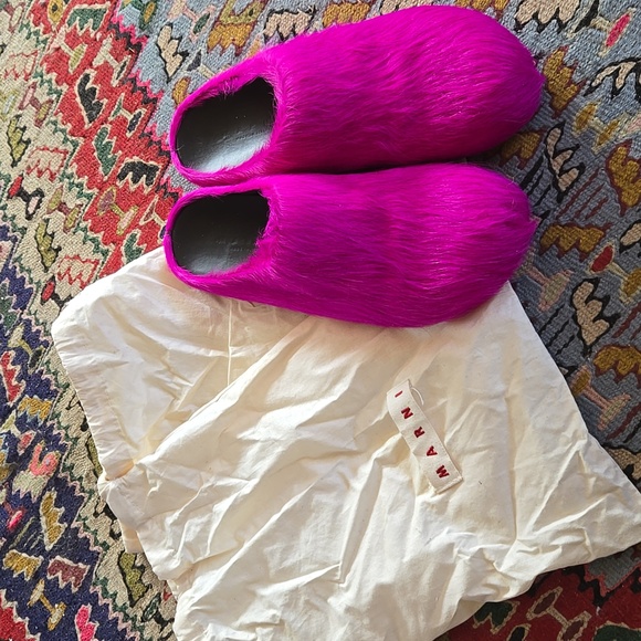 Marni | Shoes | Marni Fur Mules | Poshmark